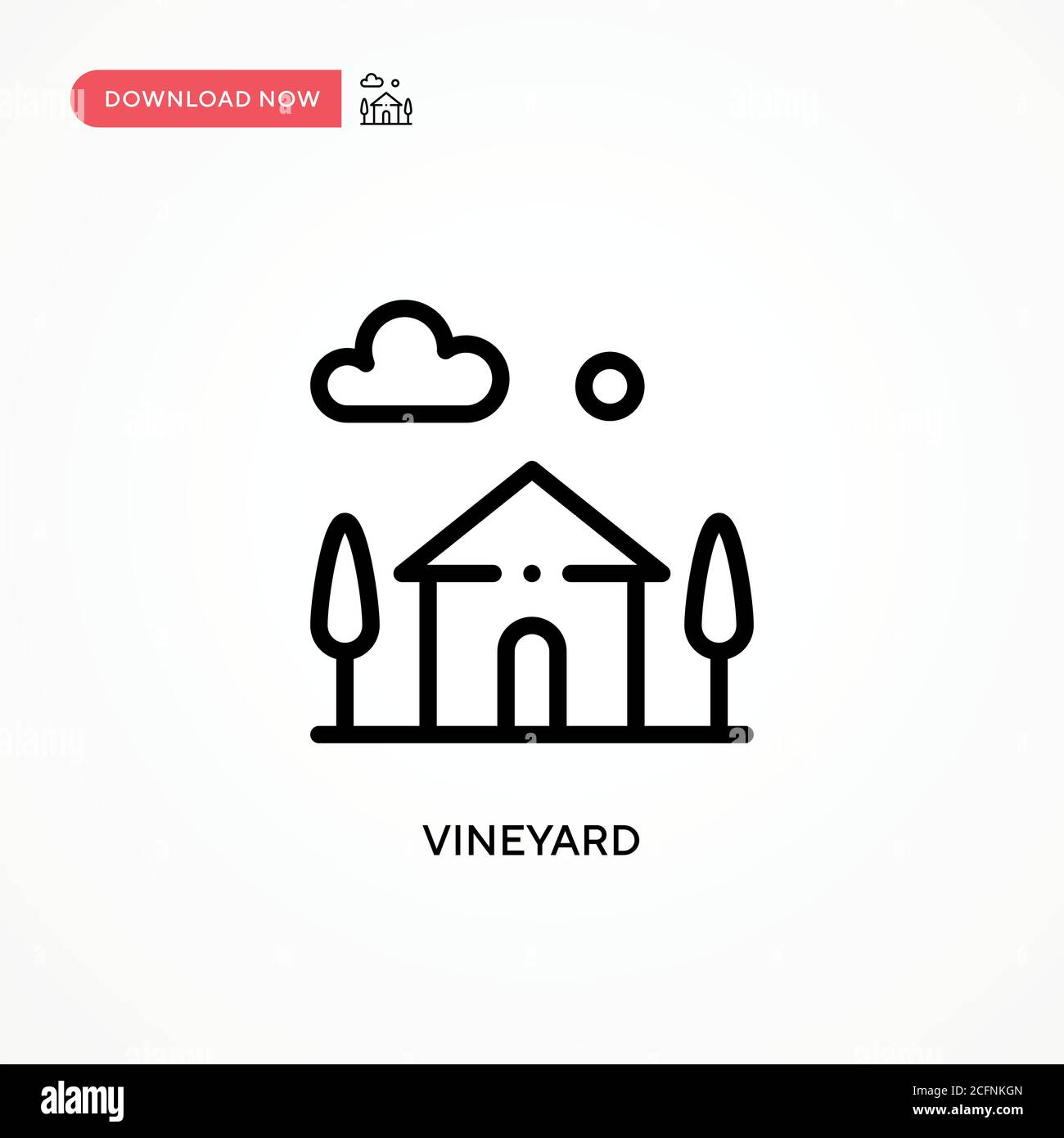 Vineyard vector icon. Modern, simple flat vector illustration for web ...