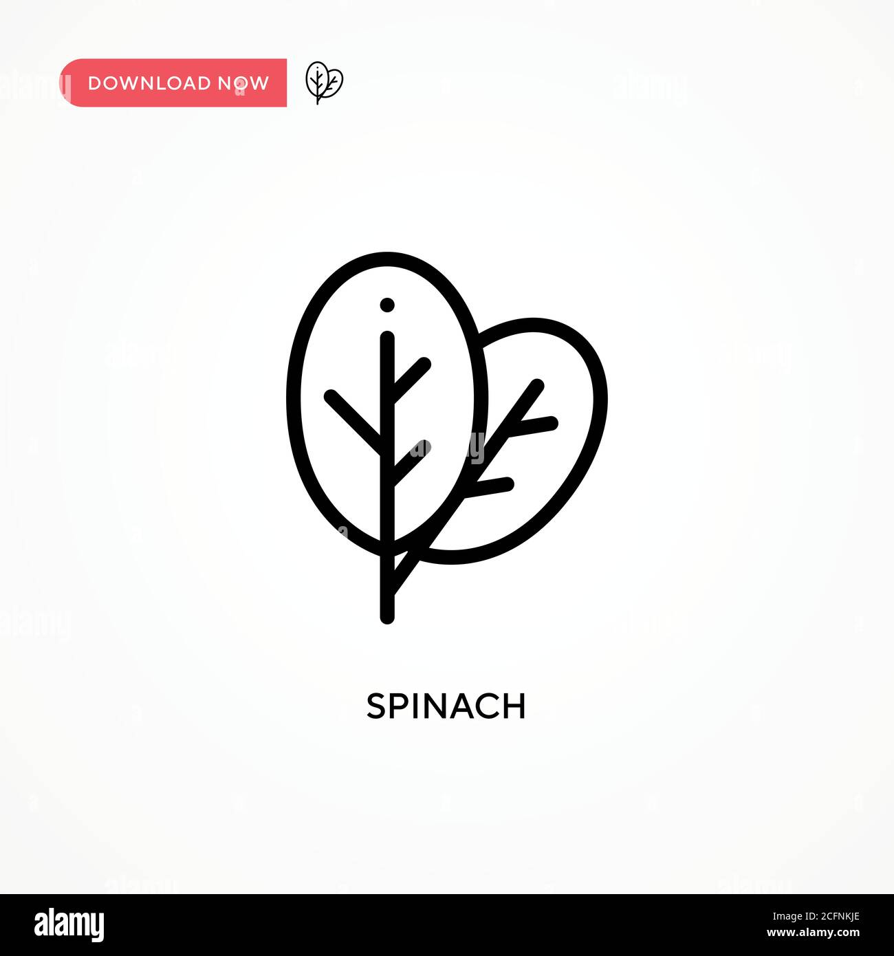 Baby spinach leaf Stock Vector Images - Alamy