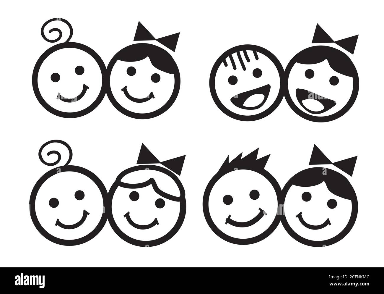 kids icon vector illustration set Stock Vector Image & Art - Alamy