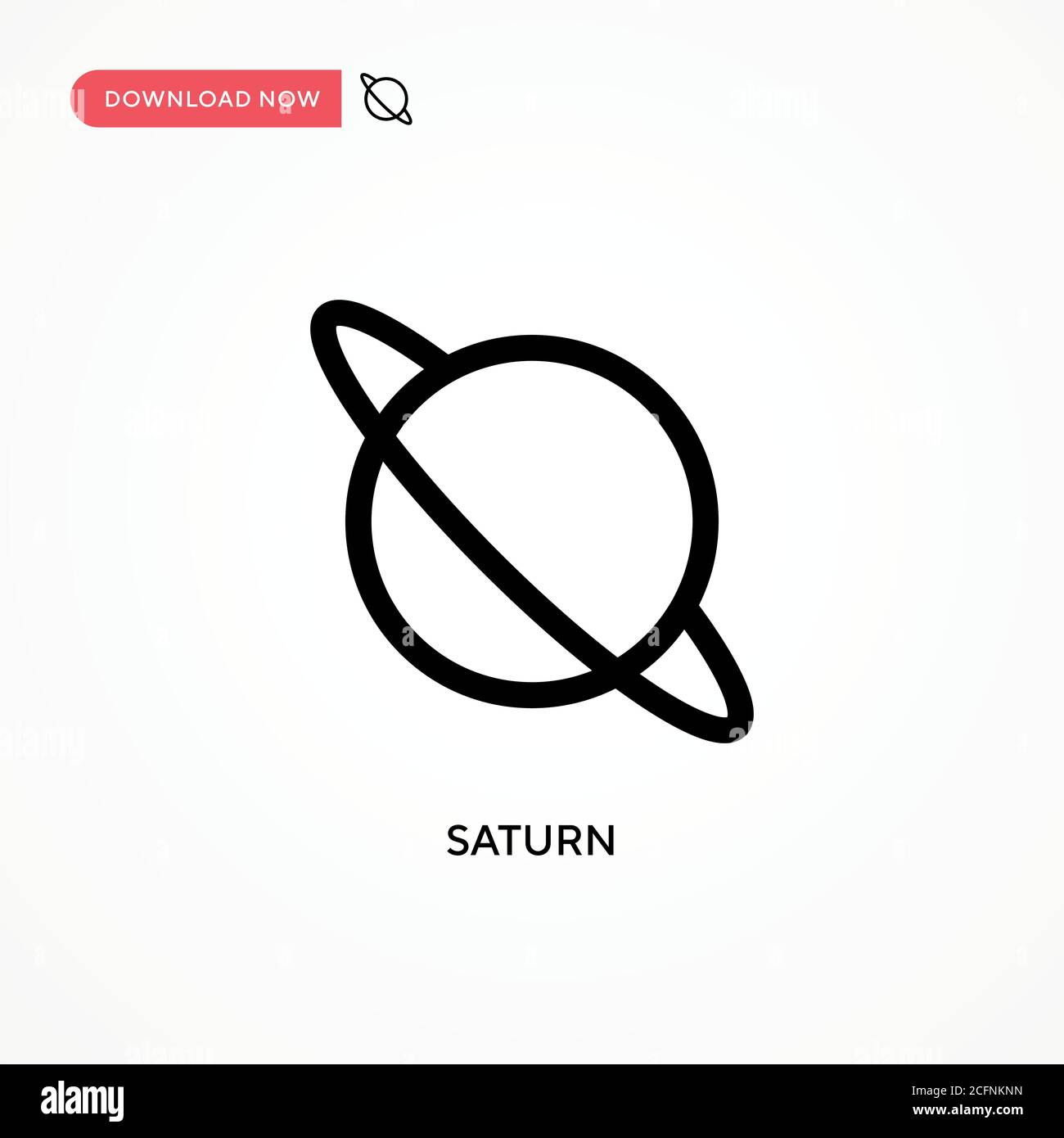 Saturn vector icon. Modern, simple flat vector illustration for web ...