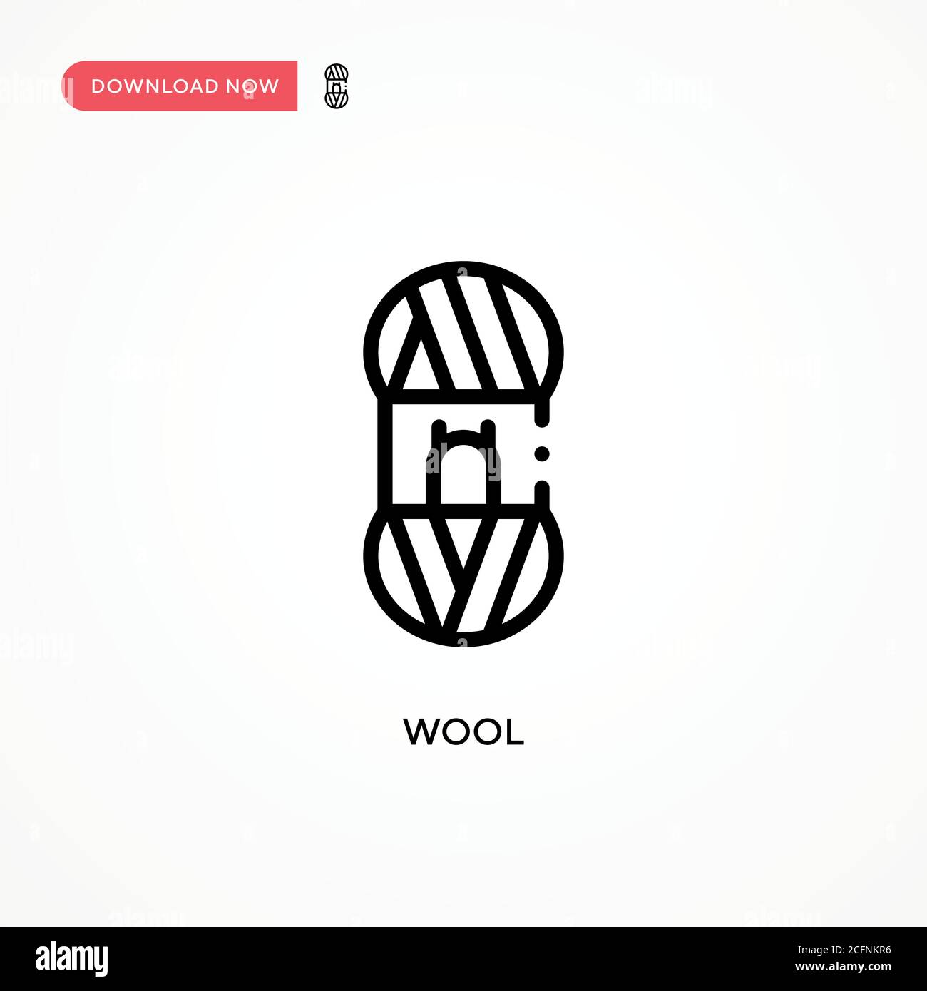 Wool vector icon. Modern, simple flat vector illustration for web site ...