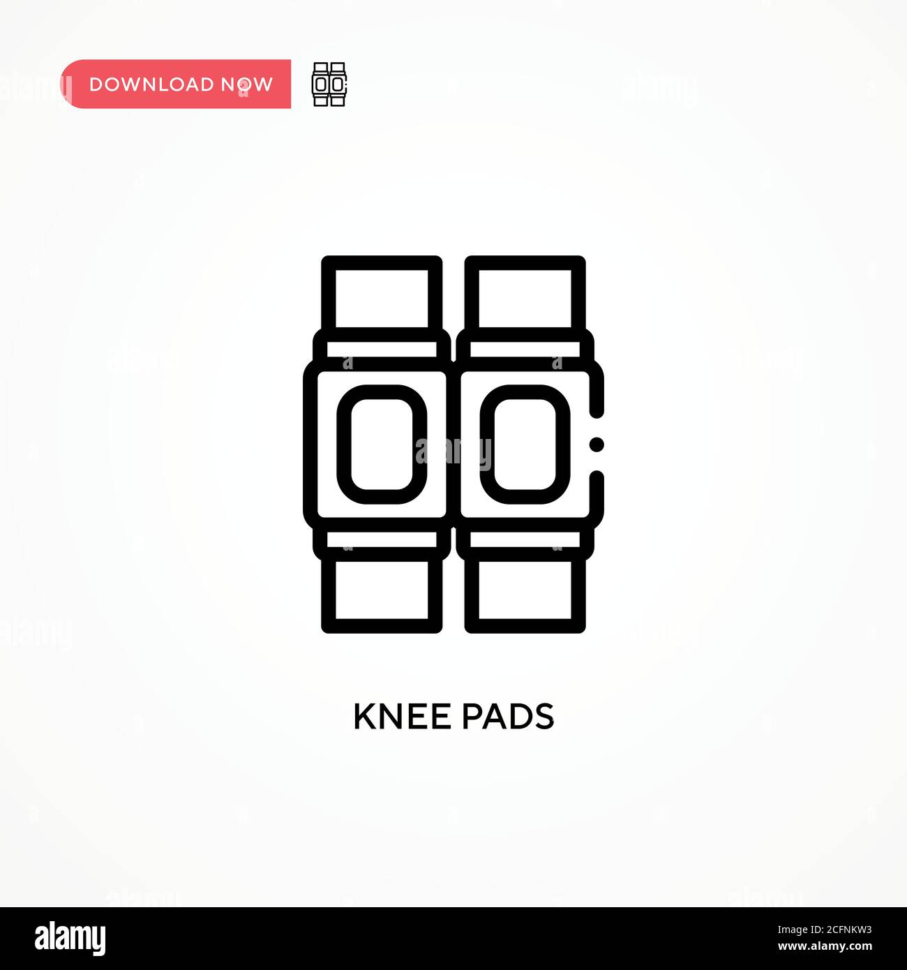 Knee pads vector icon. Modern, simple flat vector illustration for web ...