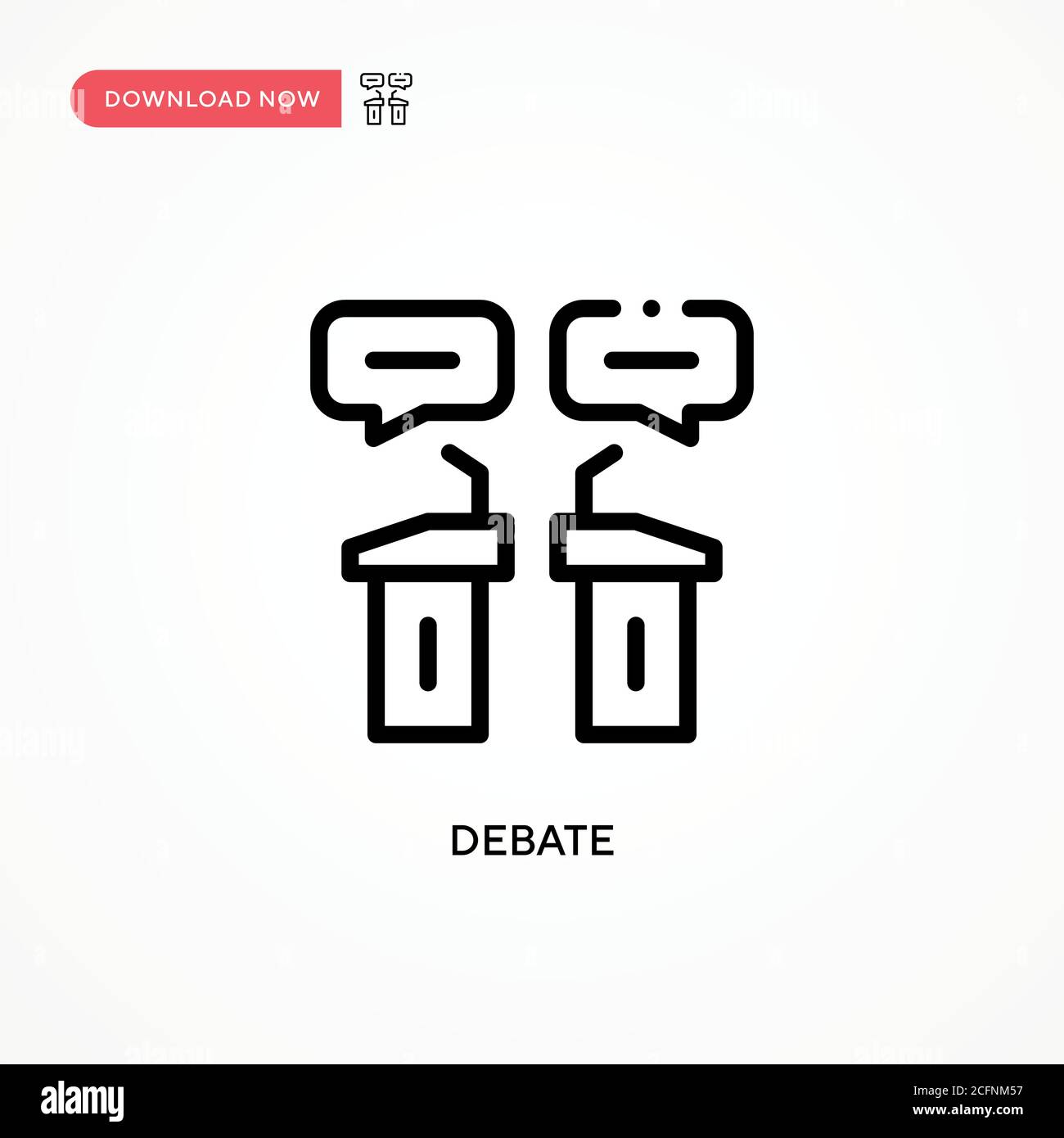 Debate vector icon. Modern, simple flat vector illustration for web ...