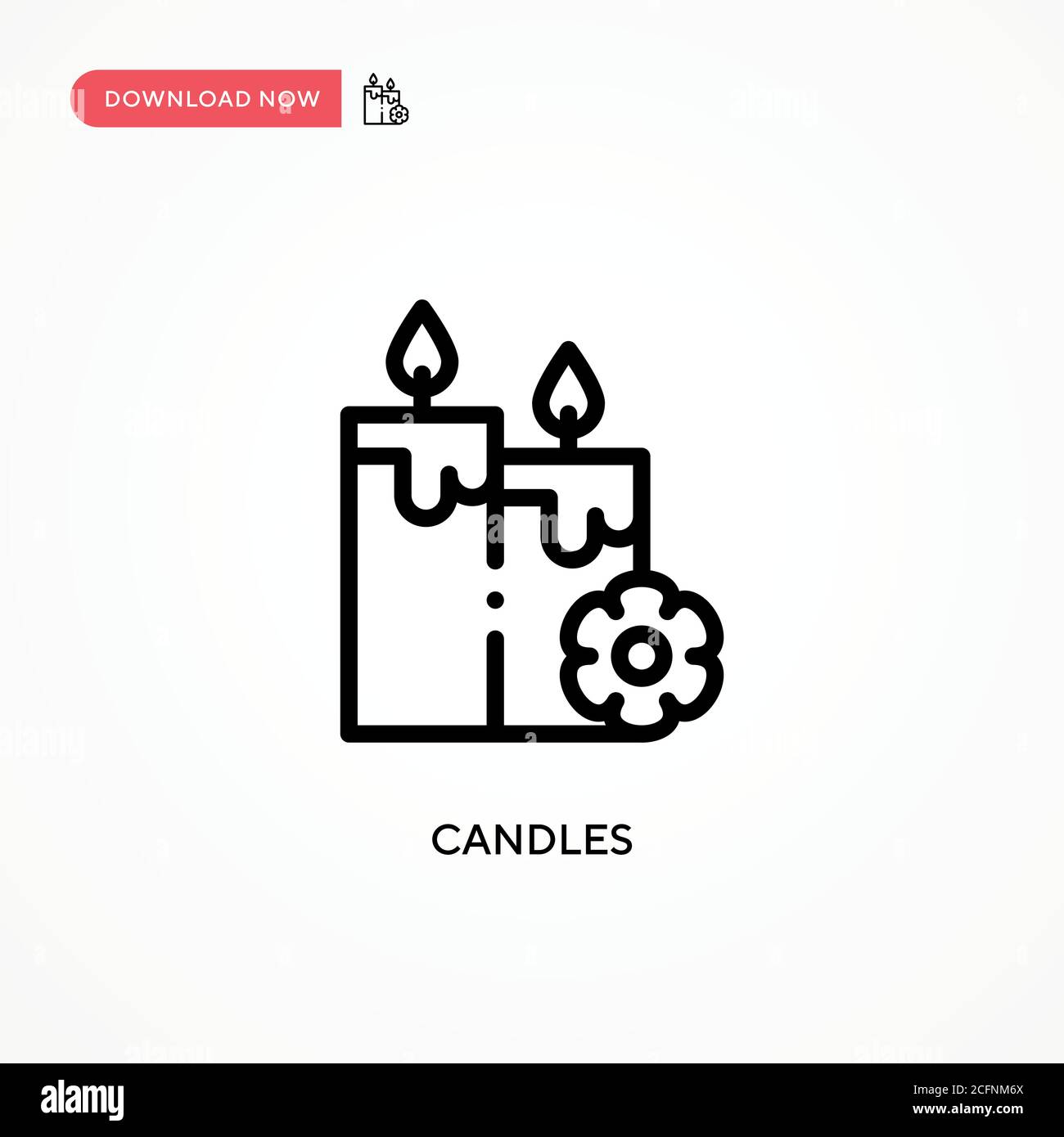 Candles vector icon. Modern, simple flat vector illustration for web ...