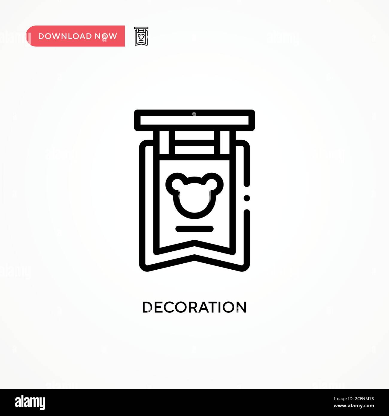 Decoration vector icon. Modern, simple flat vector illustration for web ...