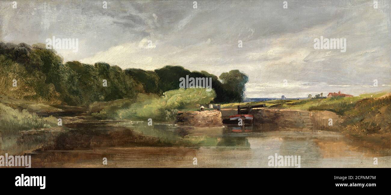 Muller William James - Hanham Lock on the Avon - British School - 19th ...