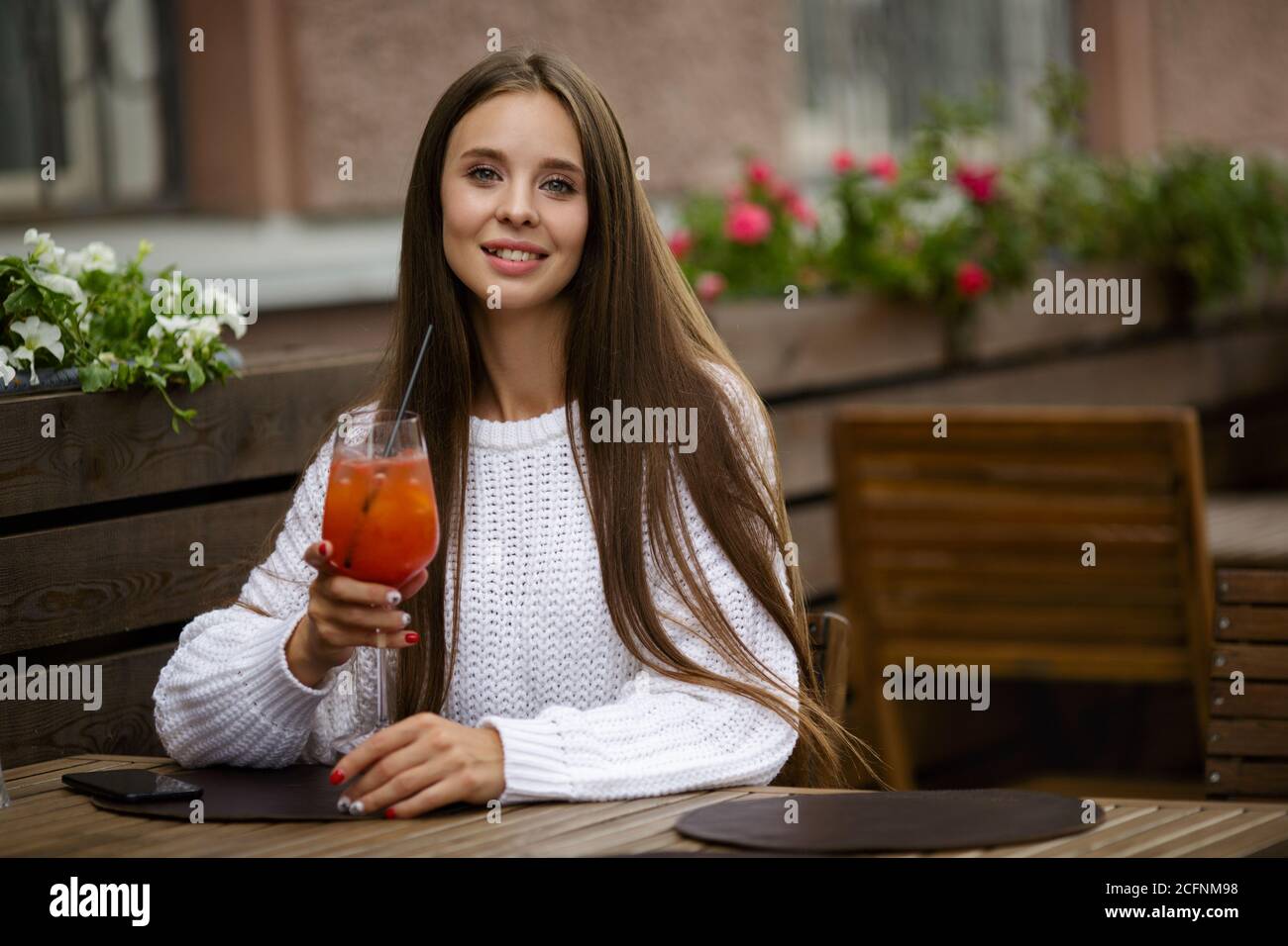 Woman in the cafe hi-res stock photography and images - Alamy