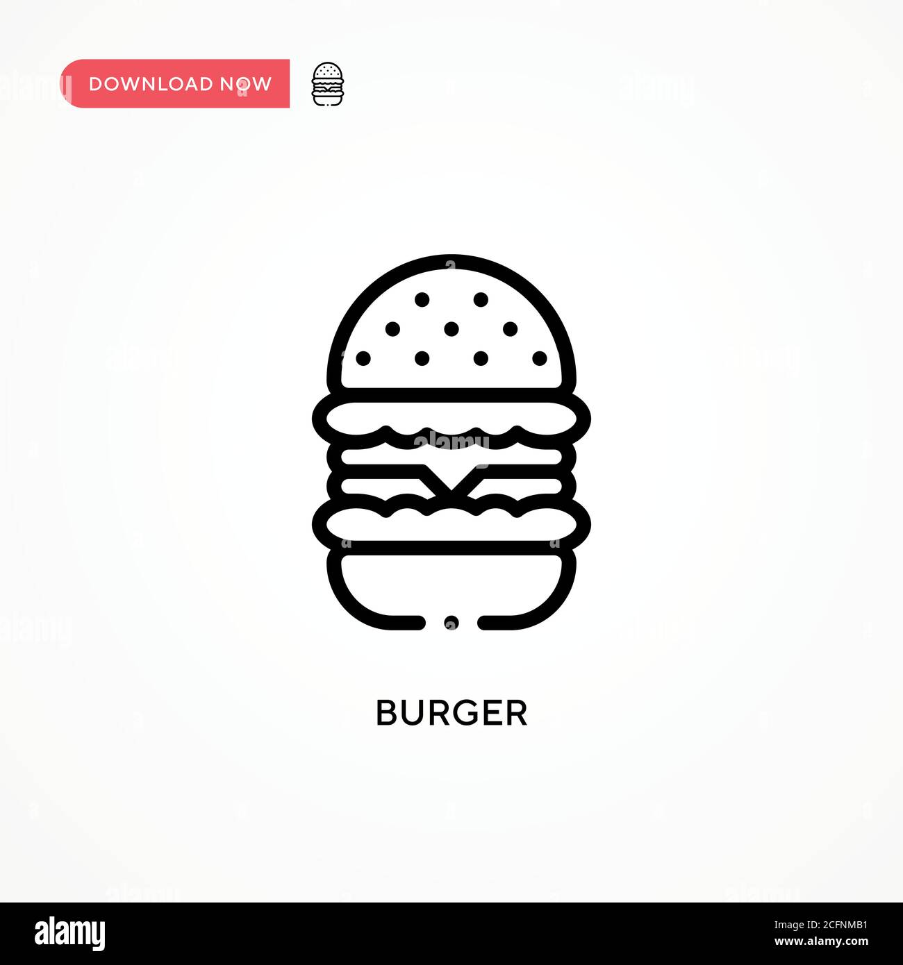 Burger vector icon. Modern, simple flat vector illustration for web ...
