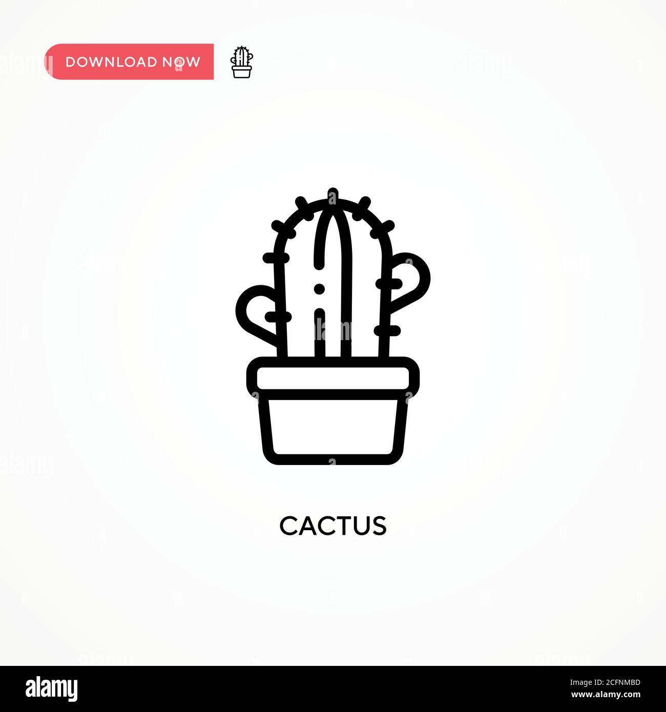 Cactus vector icon. Modern, simple flat vector illustration for web ...