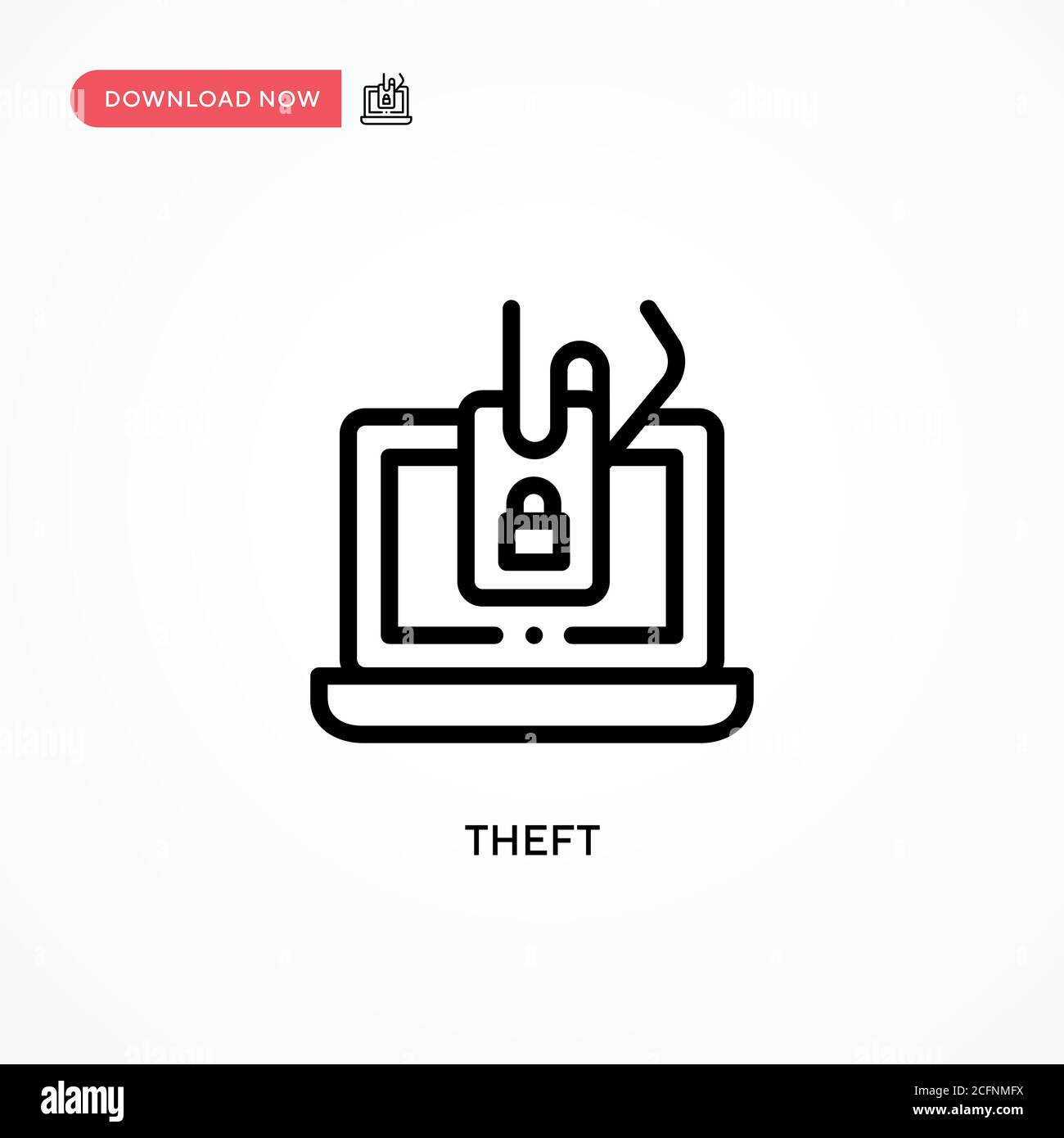 Theft vector icon. Modern, simple flat vector illustration for web site ...