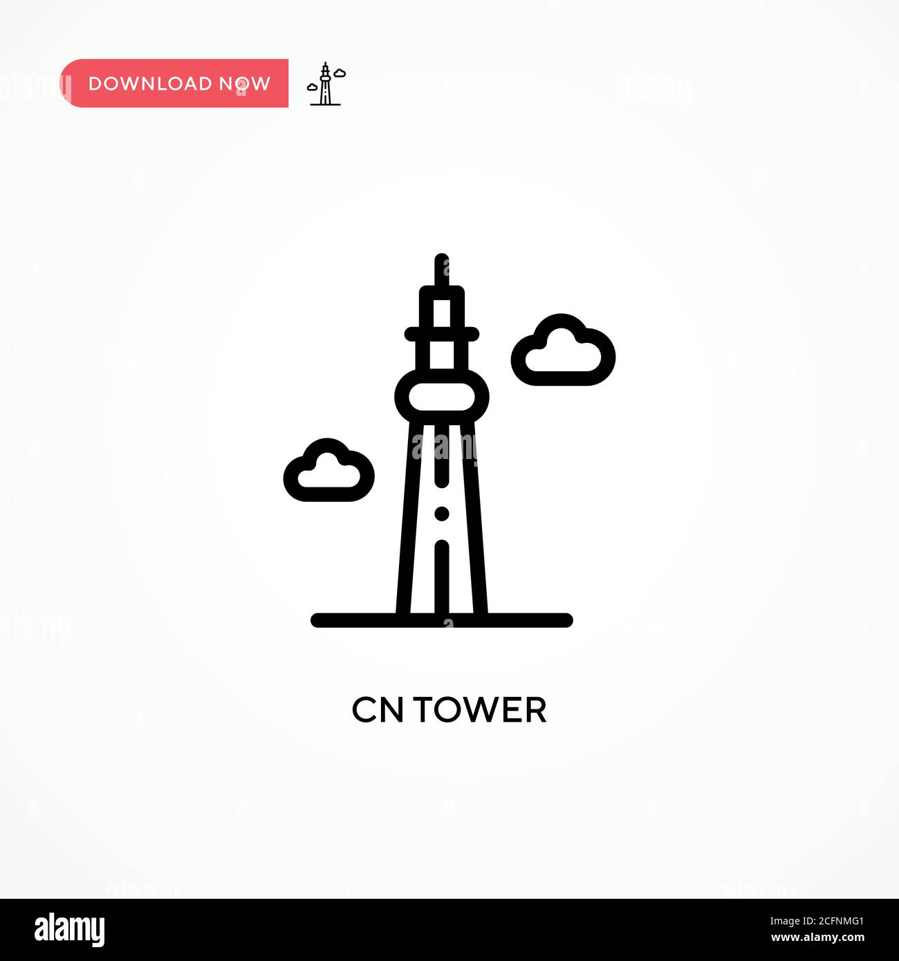 Cn tower vector icon. Modern, simple flat vector illustration for web ...