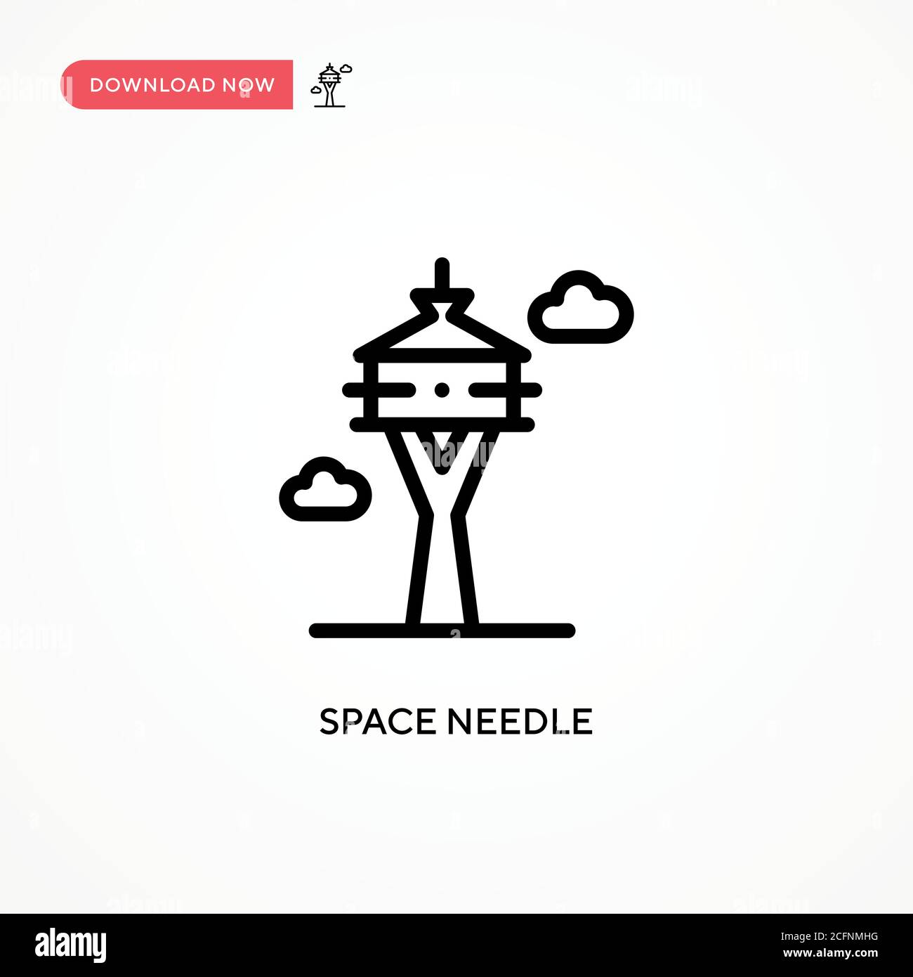Space needle vector icon. Modern, simple flat vector illustration for ...