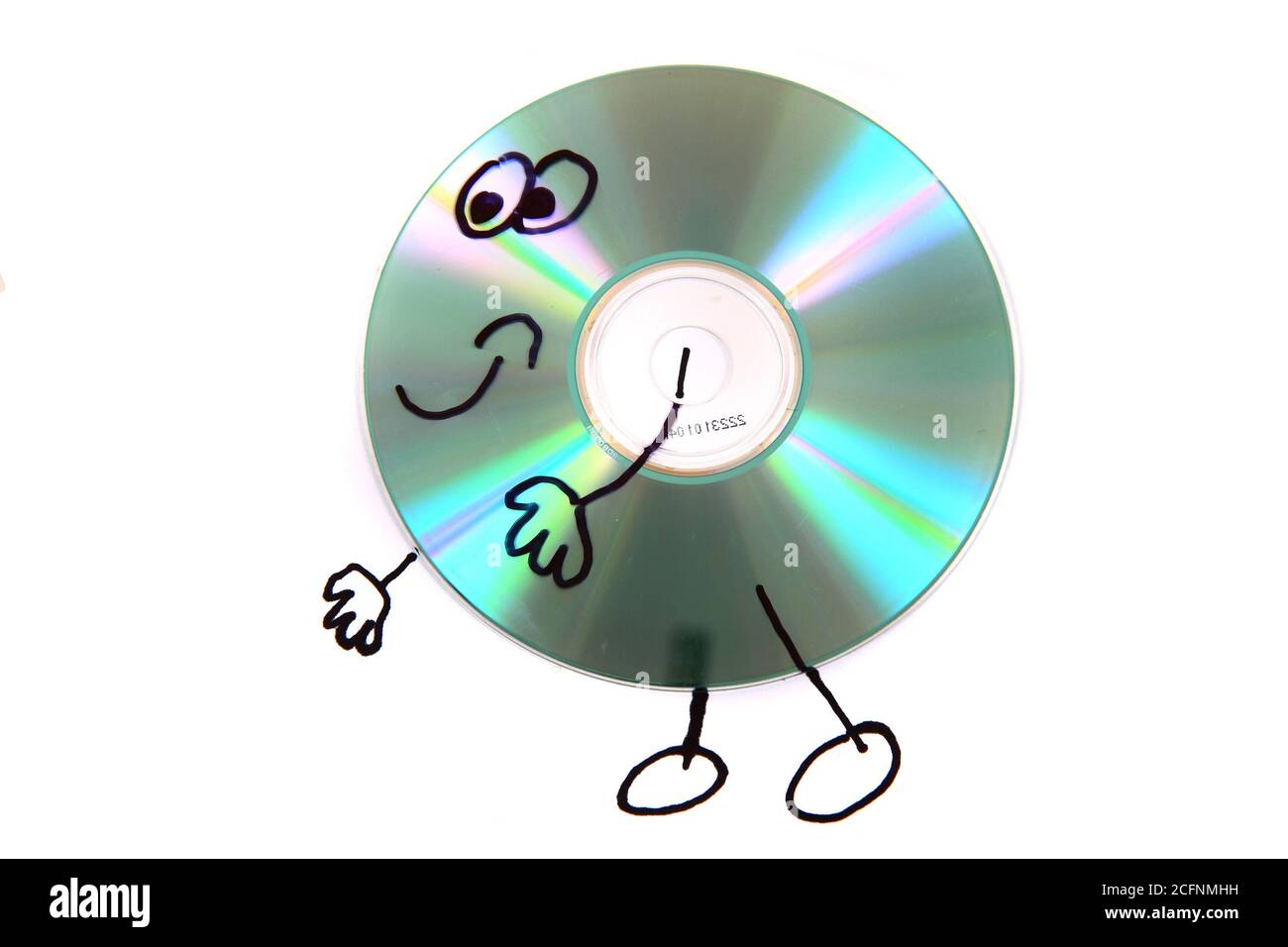 CD or DVD smile isolated on the white background Stock Photo - Alamy