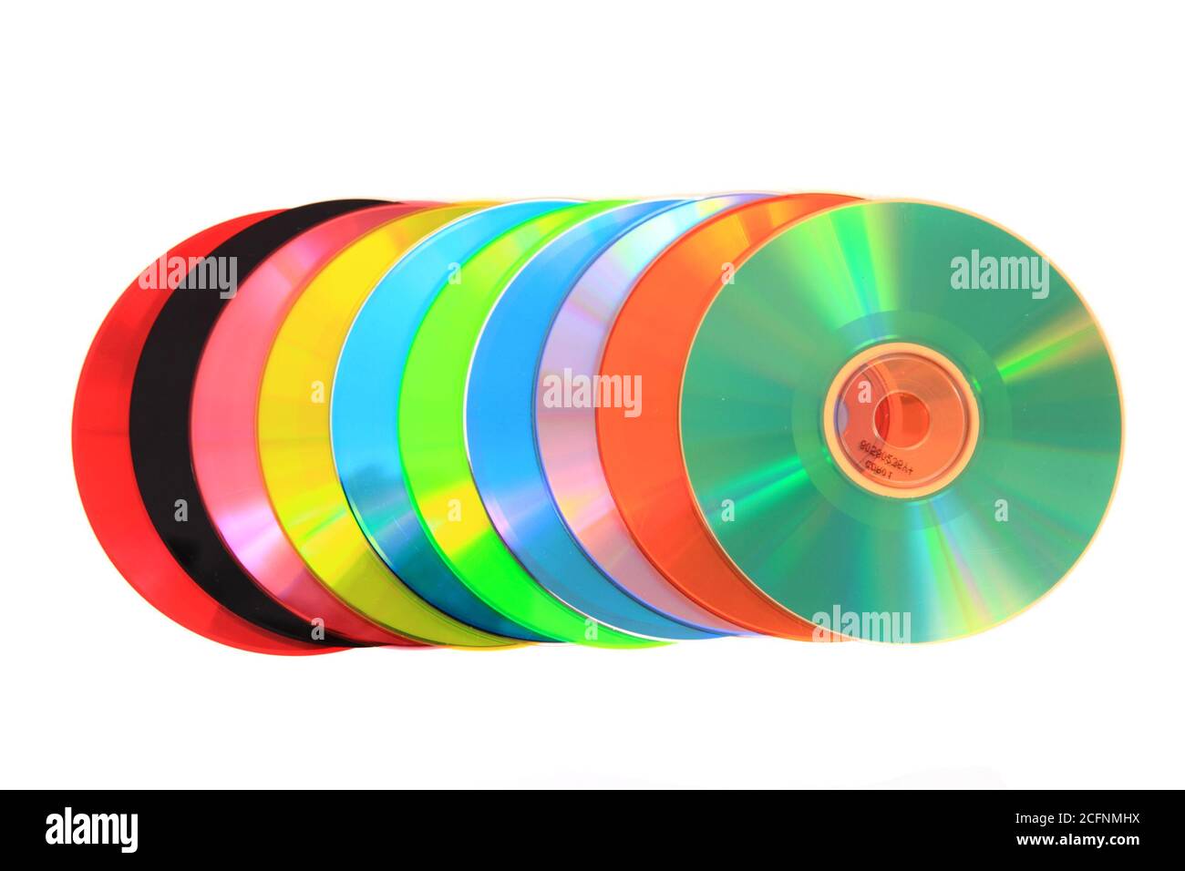 color DVD and CD (data) isolated on the white background Stock Photo ...