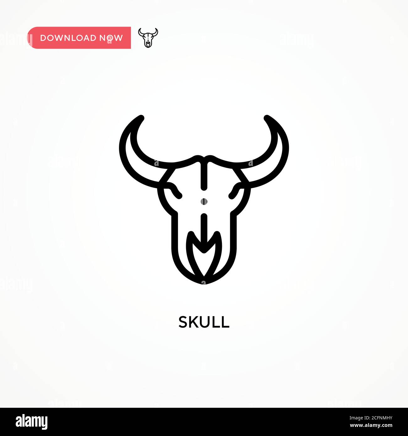 Skull vector icon. Modern, simple flat vector illustration for web site ...
