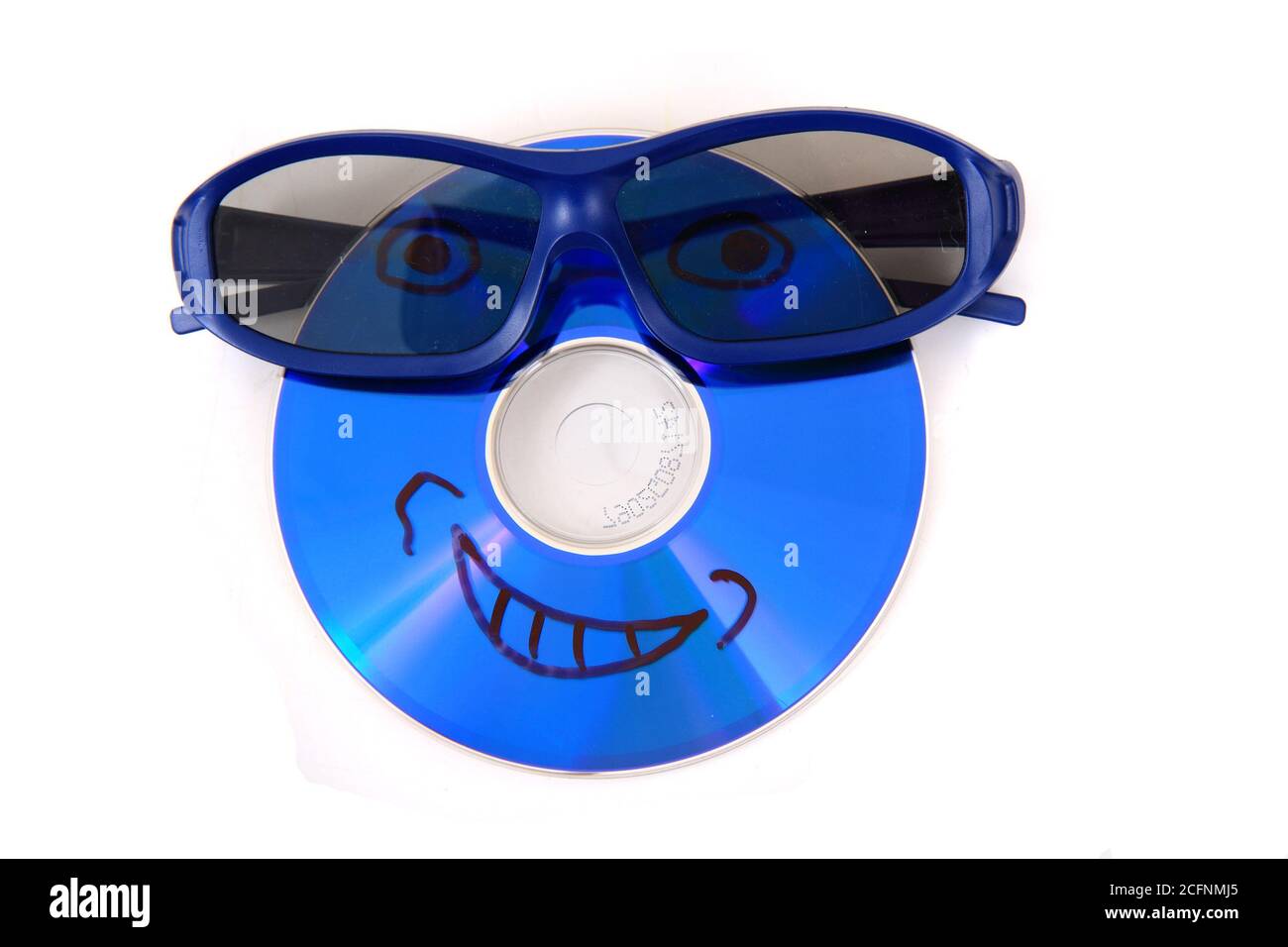 DVD as 3D movie isolated on the white background Stock Photo - Alamy