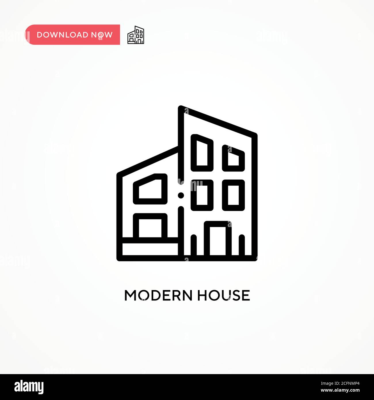 Modern house vector icon. Modern, simple flat vector illustration for ...