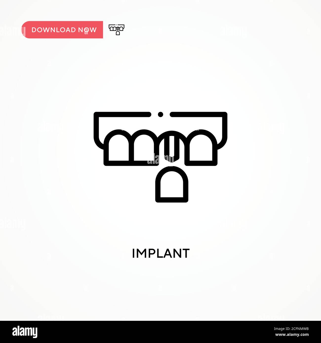 Implant vector icon. Modern, simple flat vector illustration for web ...