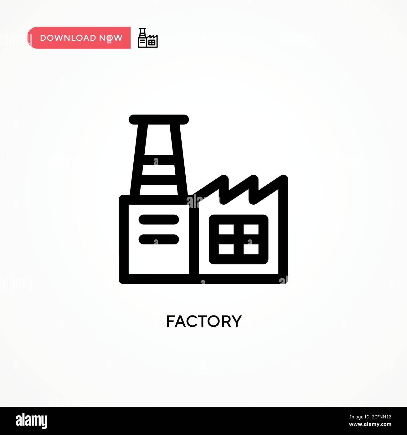 Factory vector icon. Modern, simple flat vector illustration for web ...