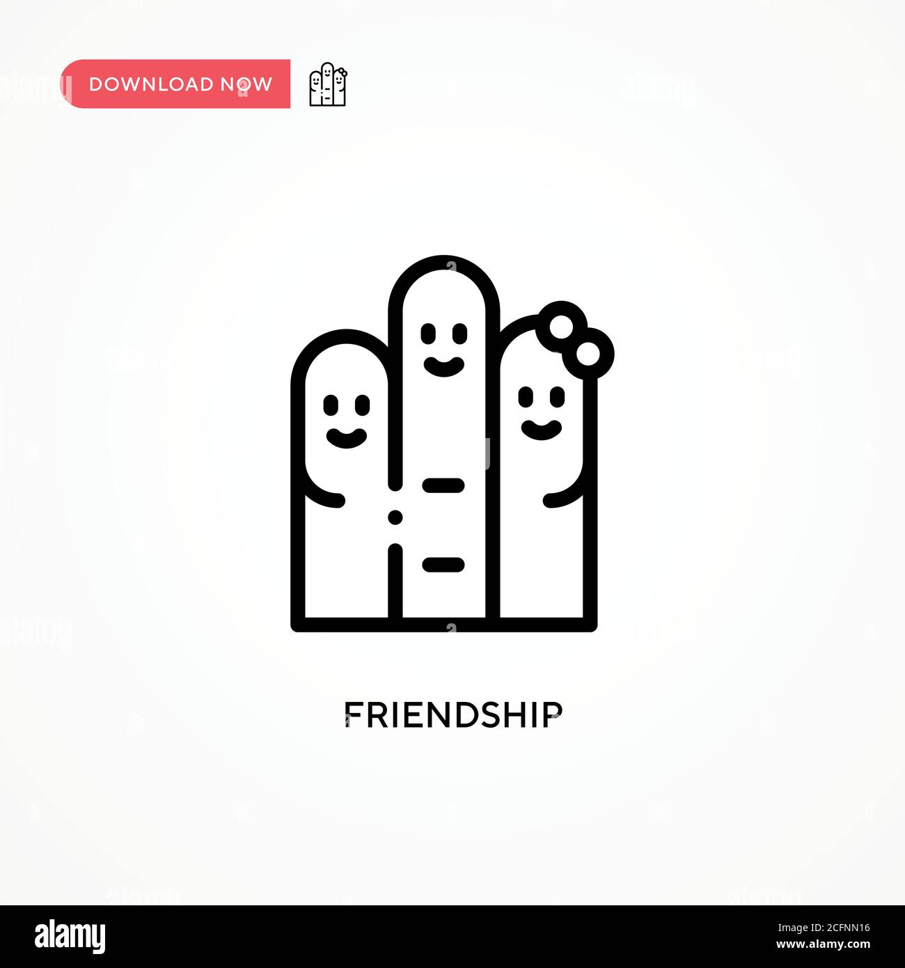 Friendship vector icon. Modern, simple flat vector illustration for web ...
