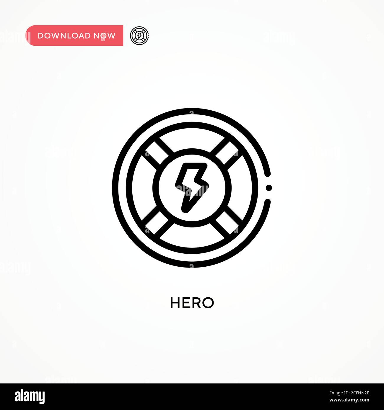 Hero vector icon. Modern, simple flat vector illustration for web site ...