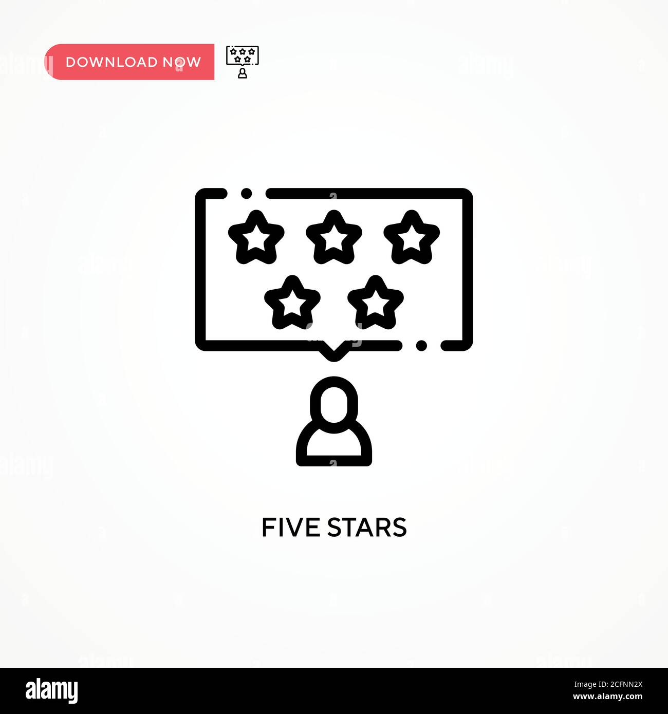 Five stars vector icon. Modern, simple flat vector illustration for web ...