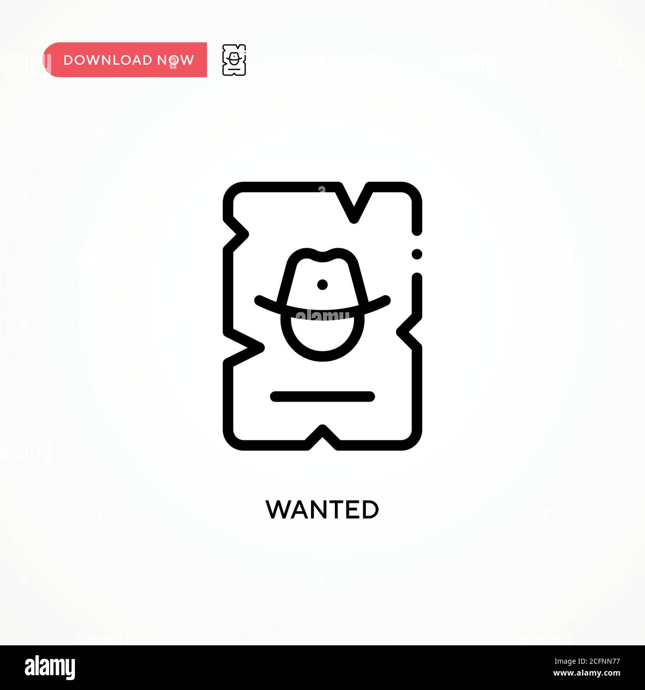 Wanted vector icon. Modern, simple flat vector illustration for web ...