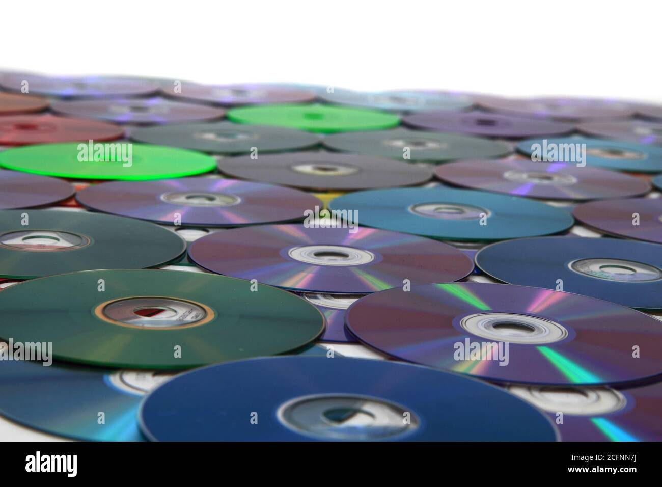 CD and DVD background isolated on the white Stock Photo - Alamy