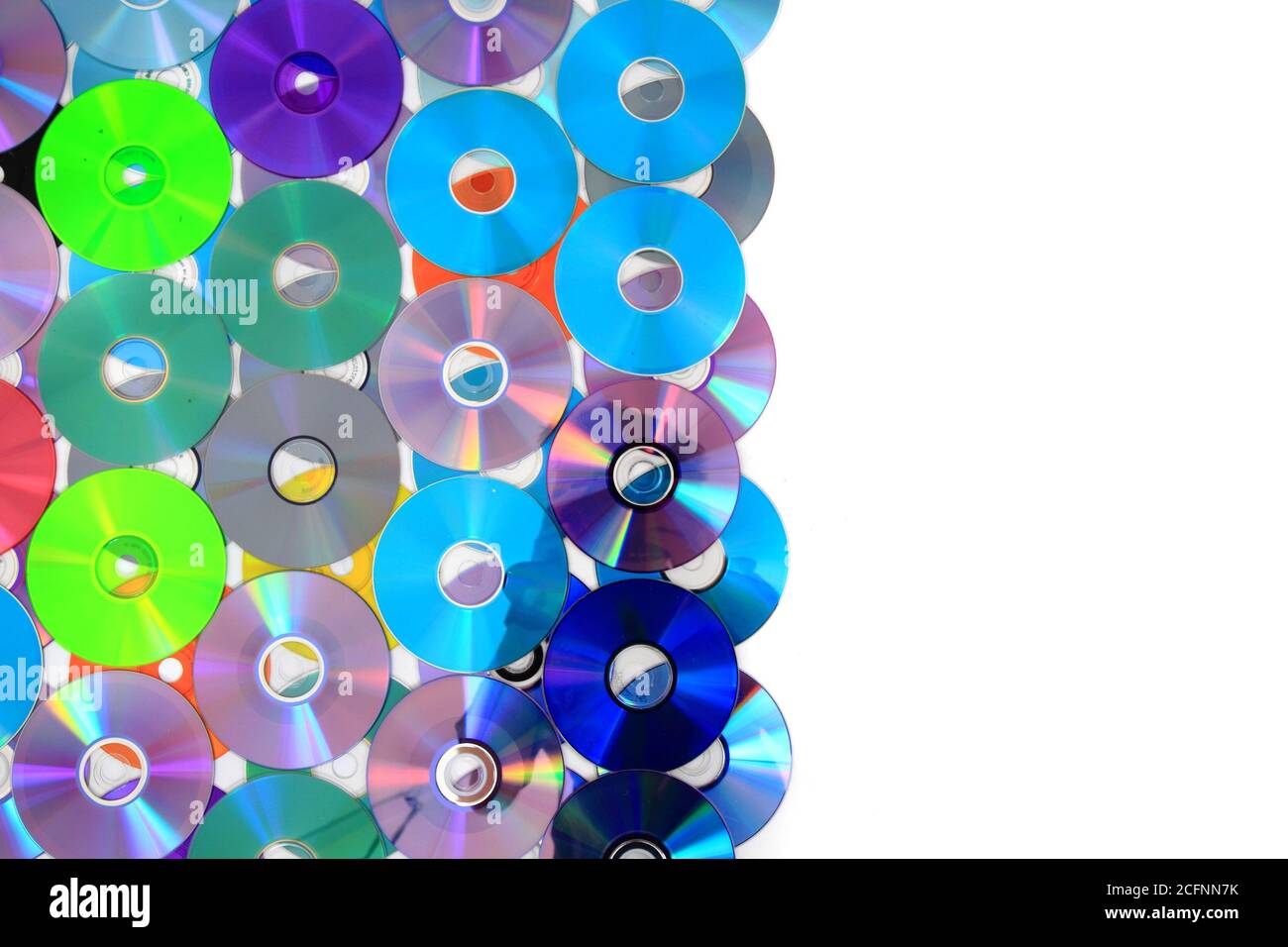 CD and DVD background isolated on the white Stock Photo - Alamy