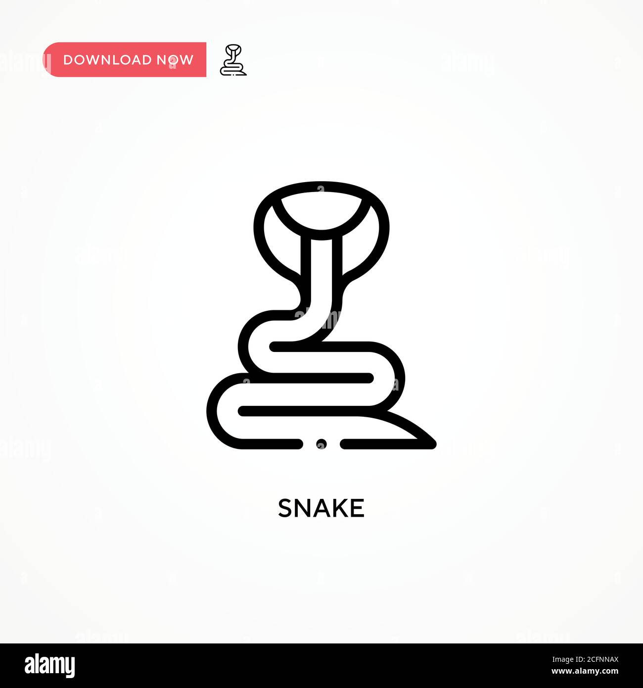 Snake vector icon. Modern, simple flat vector illustration for web site ...