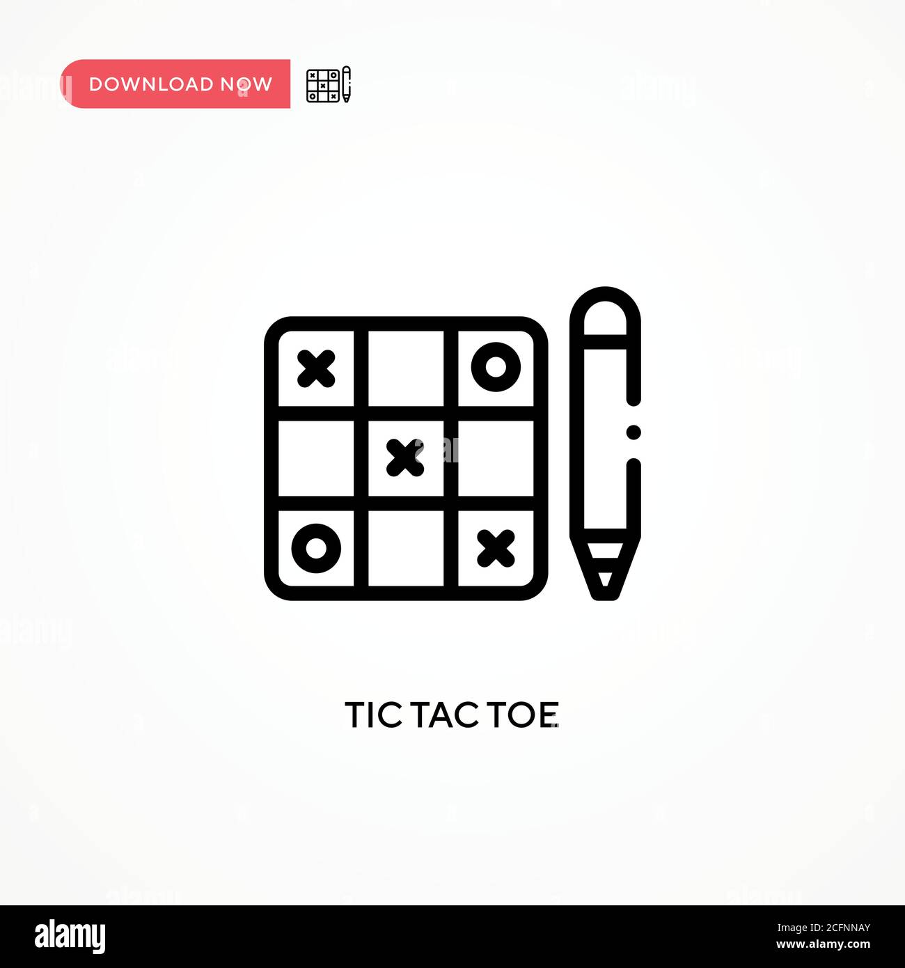 Tic tac toe vector icon. Modern, simple flat vector illustration for ...