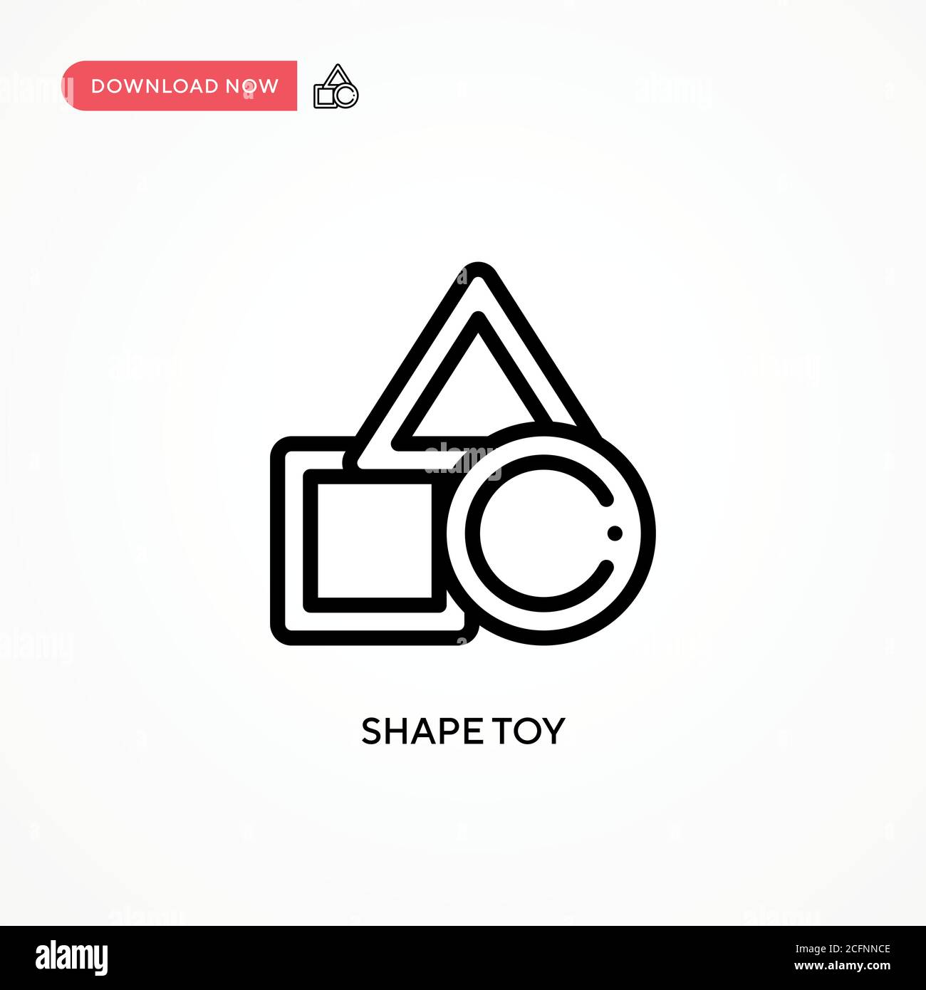 Shape toy vector icon. Modern, simple flat vector illustration for web ...
