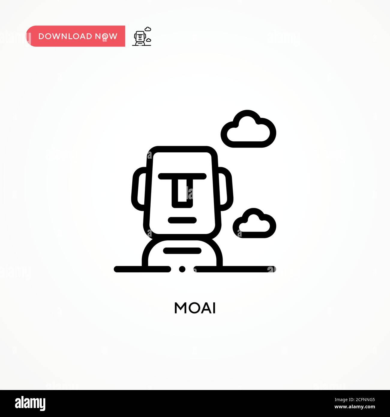 Moai vector icon. Modern, simple flat vector illustration for web site ...