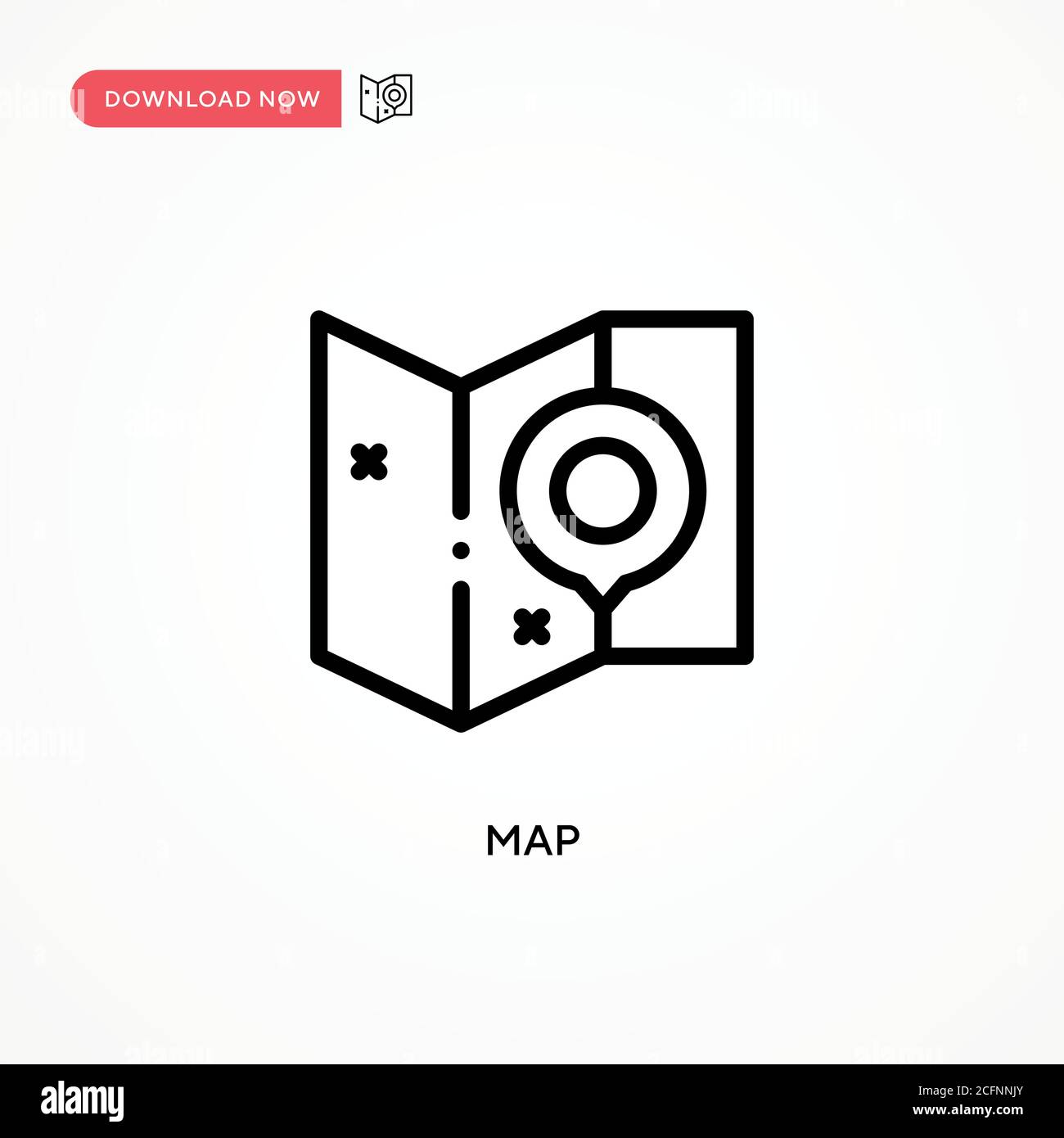 Map vector icon. Modern, simple flat vector illustration for web site ...