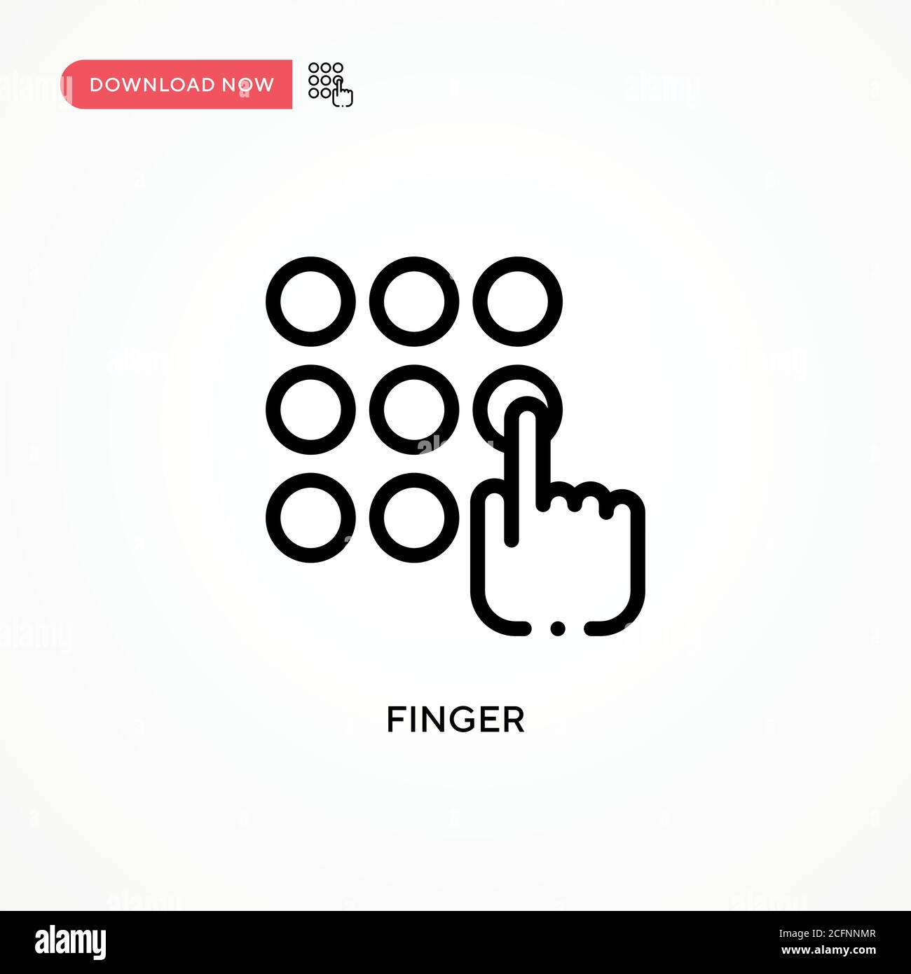 Hand showing fingerprint Stock Vector Images - Alamy