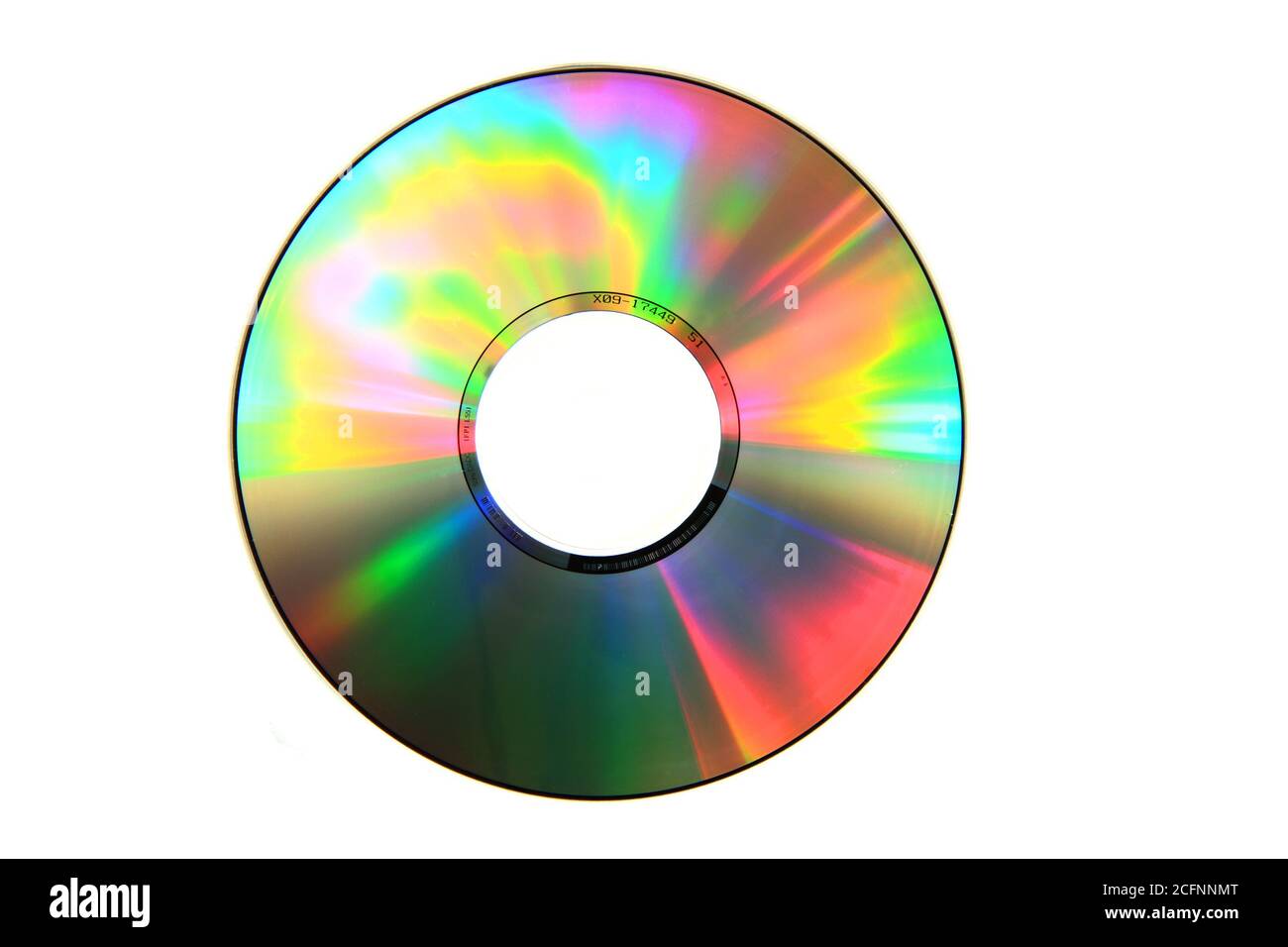 empty CD or DVD data disc isolated on the white background Stock Photo ...