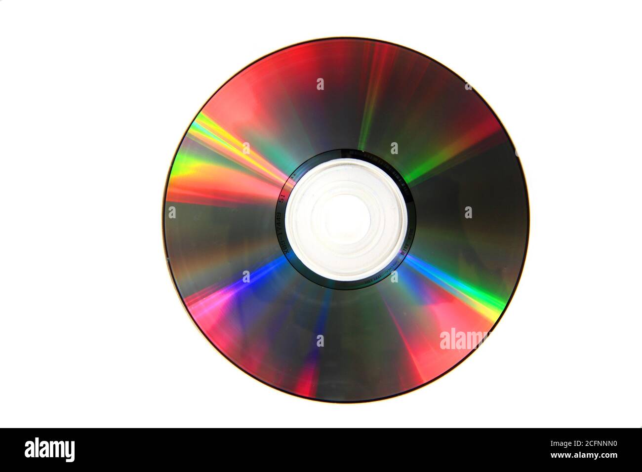 empty CD or DVD data disc isolated on the white background Stock Photo ...