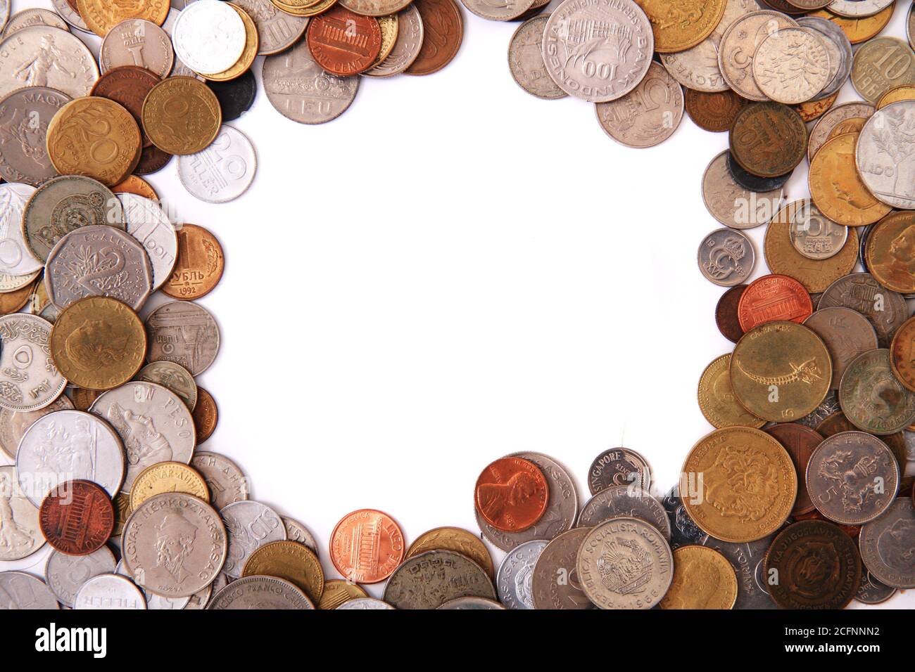 european and world coins as nice finance background Stock Photo - Alamy