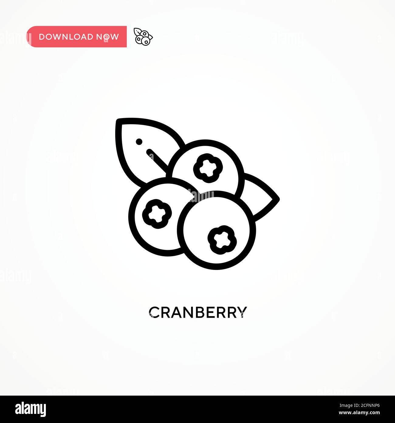 Cranberry vector icon. Modern, simple flat vector illustration for web ...