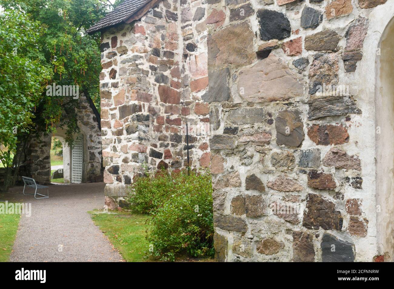 Medieval stone church of Nauvo island in Parainen Finland Stock Photo ...