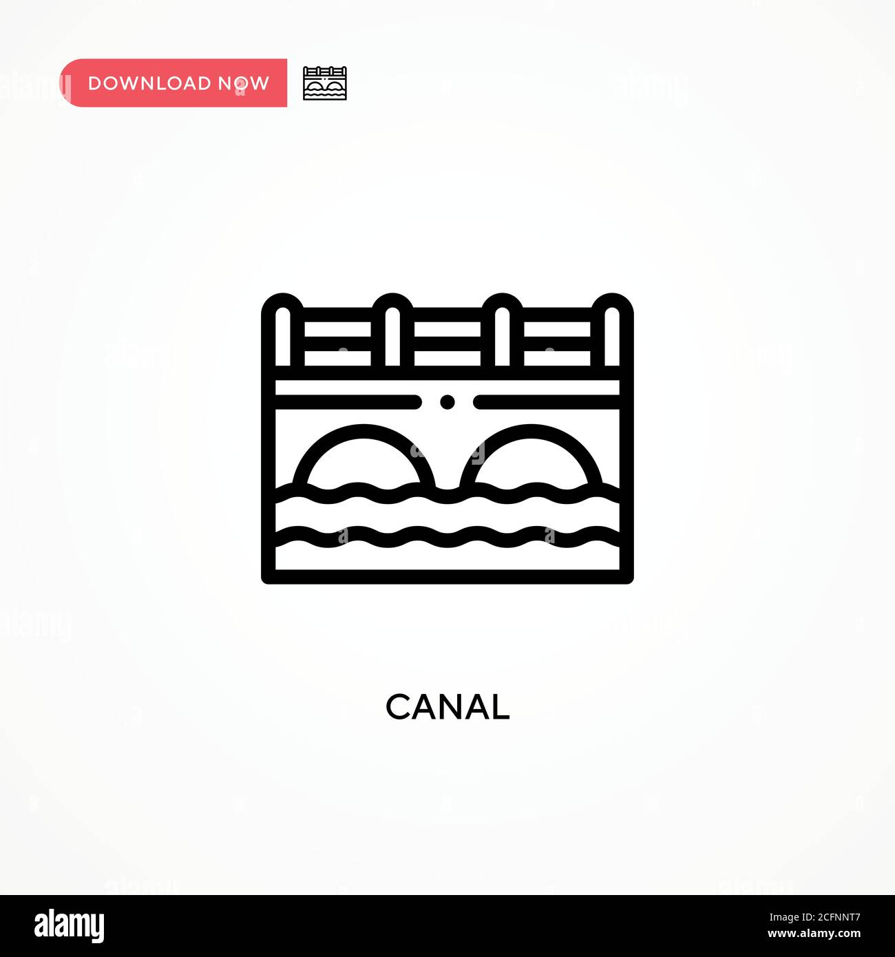Canal vector icon. Modern, simple flat vector illustration for web site ...