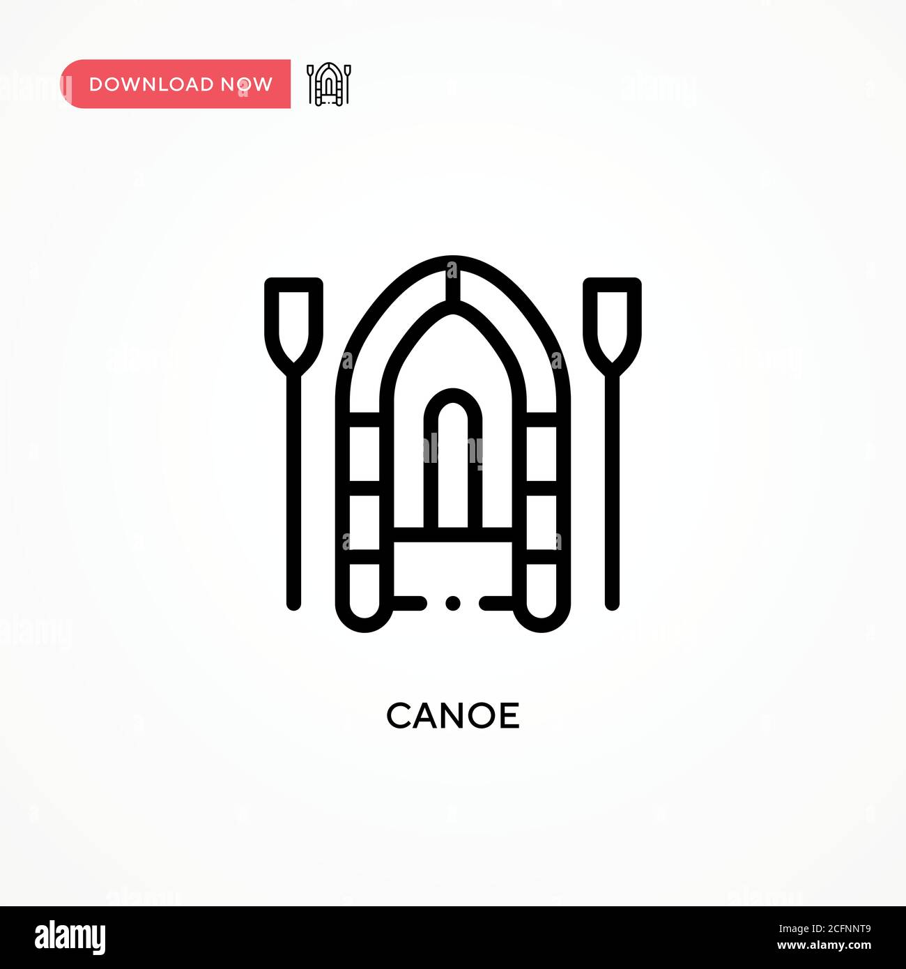 Canoe vector icon. Modern, simple flat vector illustration for web site ...