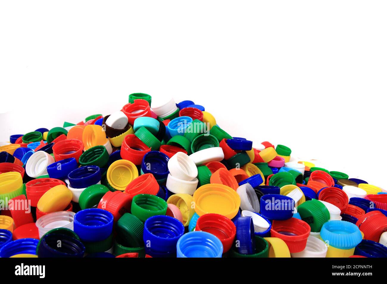 color plastic caps isolated on the white background Stock Photo - Alamy