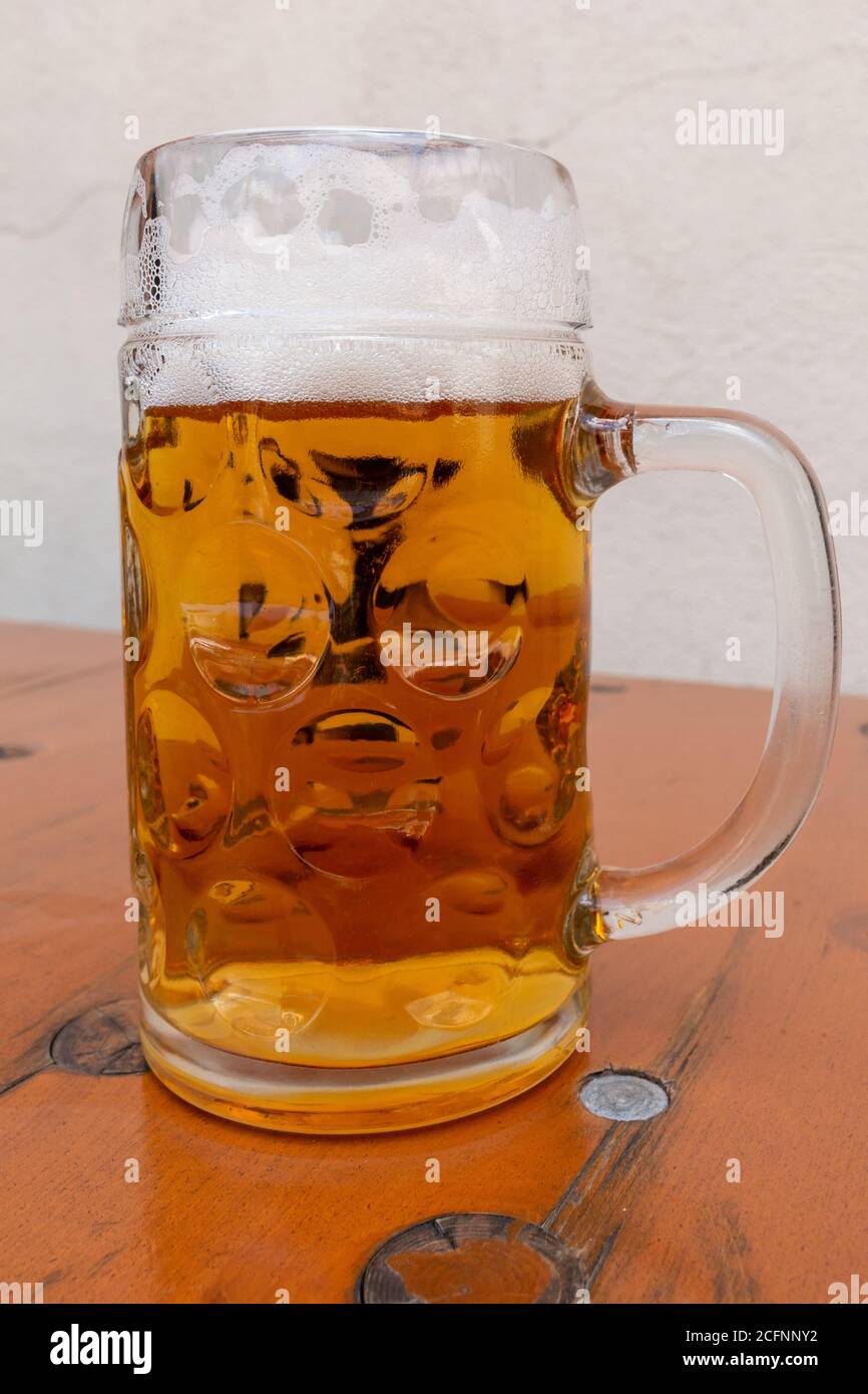 Beer mug with handle Stock Photo - Alamy