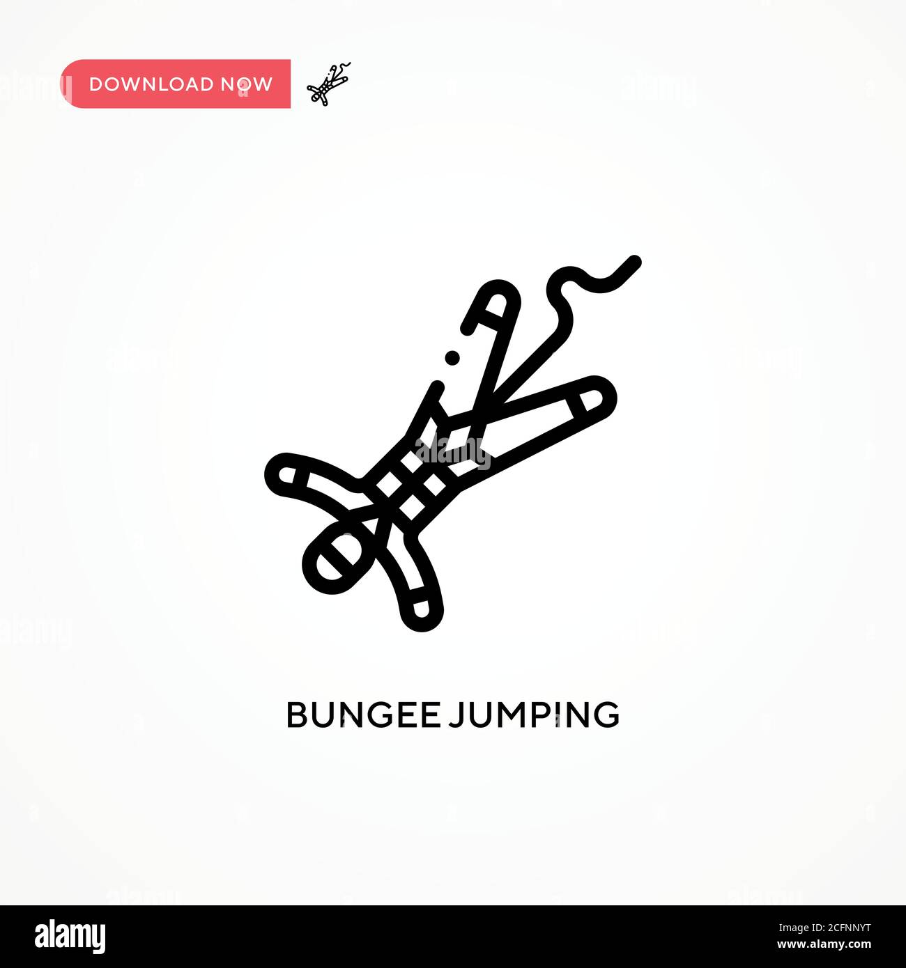 Bungee jumping vector icon. Modern, simple flat vector illustration for web site or mobile app ...