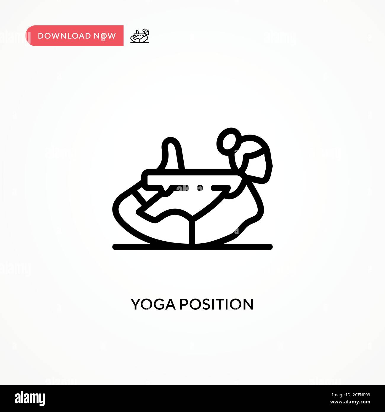 Yoga position vector icon. Modern, simple flat vector illustration for ...