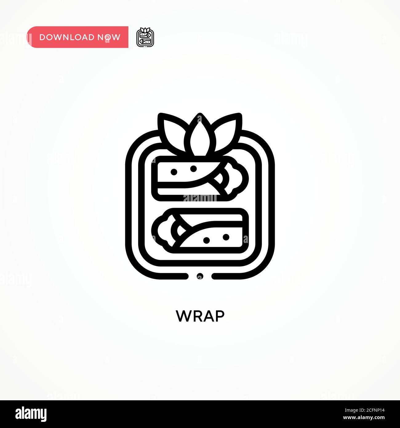 Wrap vector icon. Modern, simple flat vector illustration for web site ...