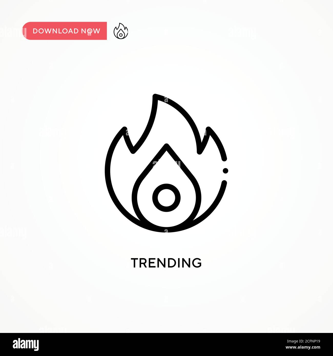 Trending vector icon. Modern, simple flat vector illustration for web ...