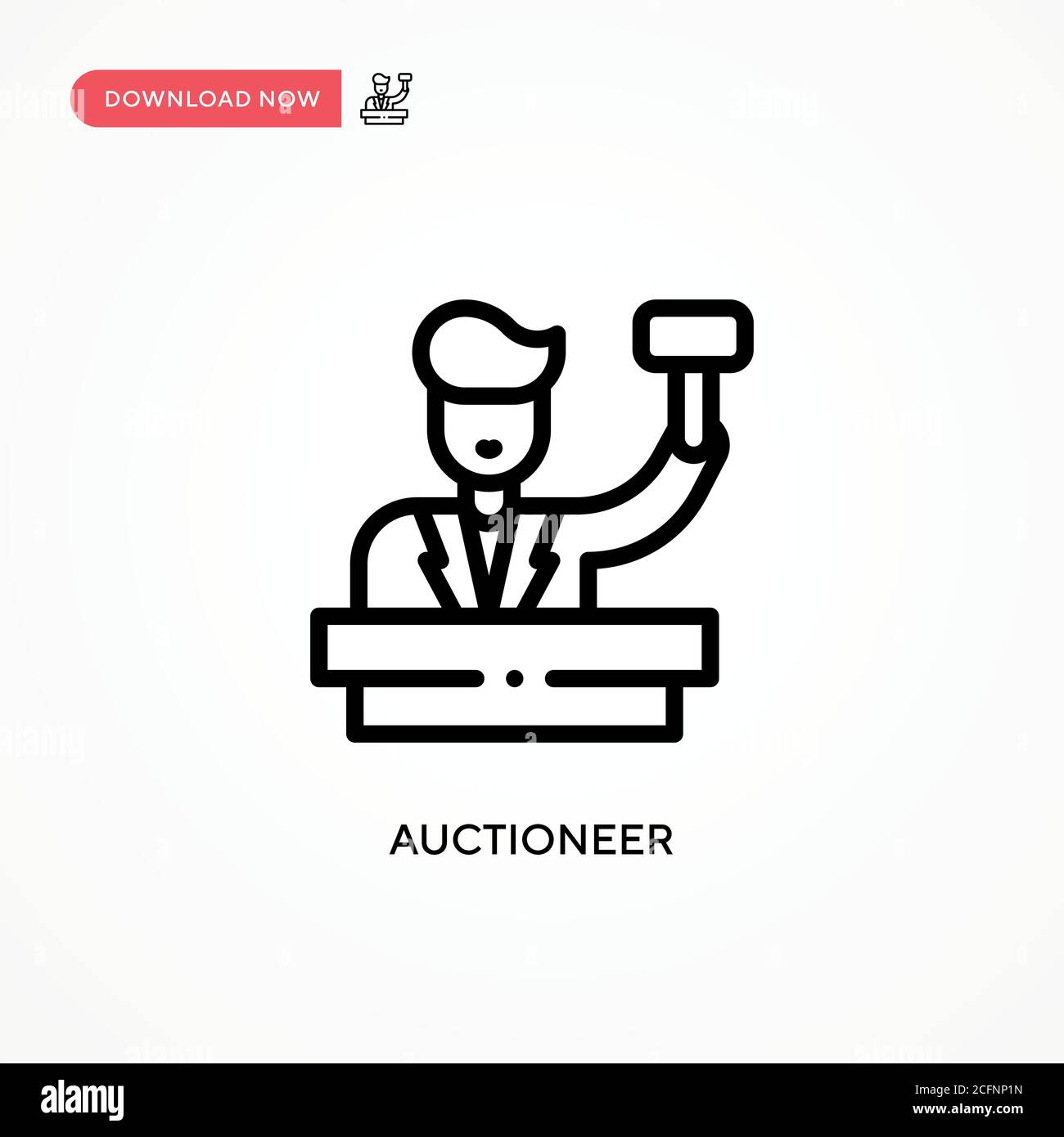 Auctioneer vector icon. Modern, simple flat vector illustration for web ...