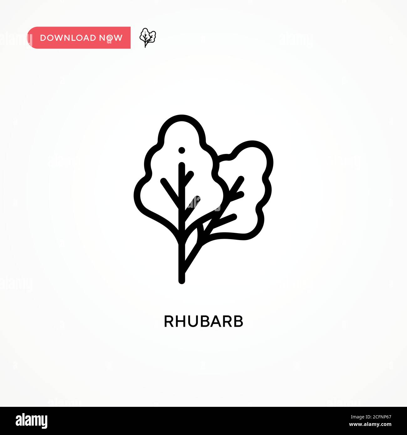 Red sticks of rhubarb Stock Vector Images - Alamy